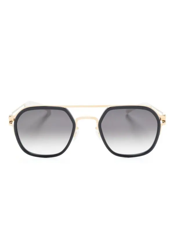 Mykita Leeland Geometric Sunglasses - Gold