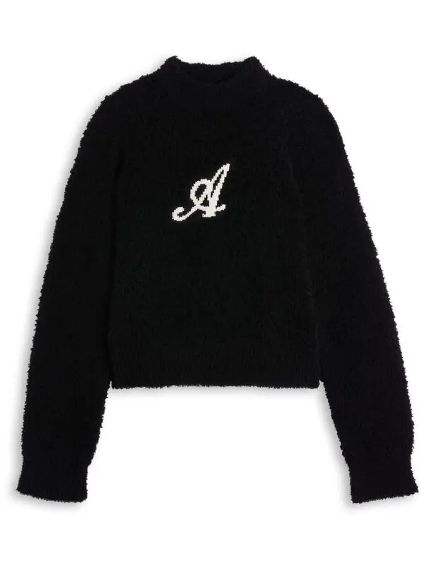 Axel Arigato Logo-intarsia Brushed Jumper