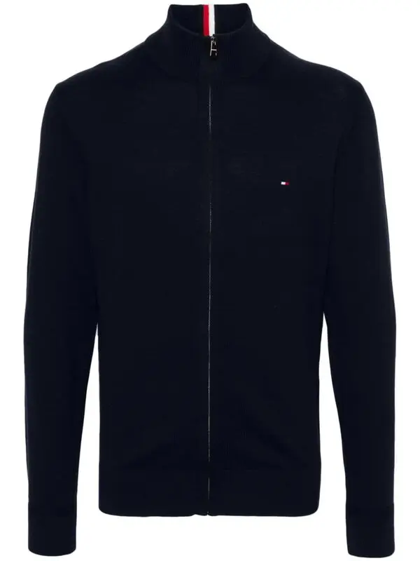 Tommy Hilfiger Logo-patch Cotton-blend Jacket - Blue