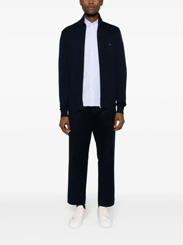 Tommy Hilfiger Logo-patch Cotton-blend Jacket - Blue