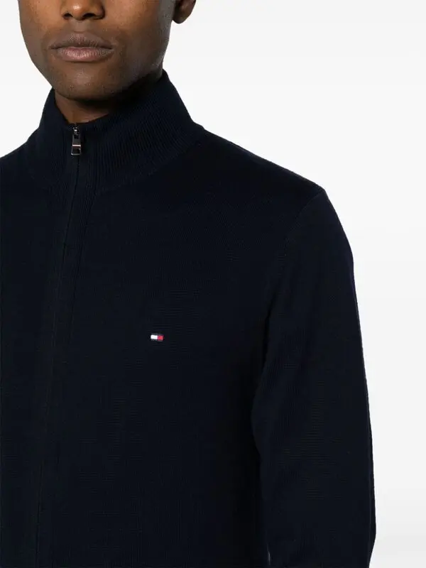 Tommy Hilfiger Logo-patch Cotton-blend Jacket - Blue