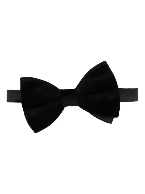 FURSAC Adjustable Velvet Bow Tie - Black