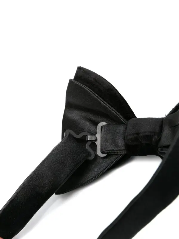 FURSAC Adjustable Velvet Bow Tie - Black