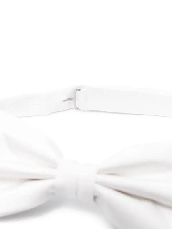 FURSAC Adjustable Silk Bow Tie - White