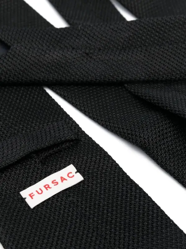 FURSAC Textured-finish Neck Tie - Black
