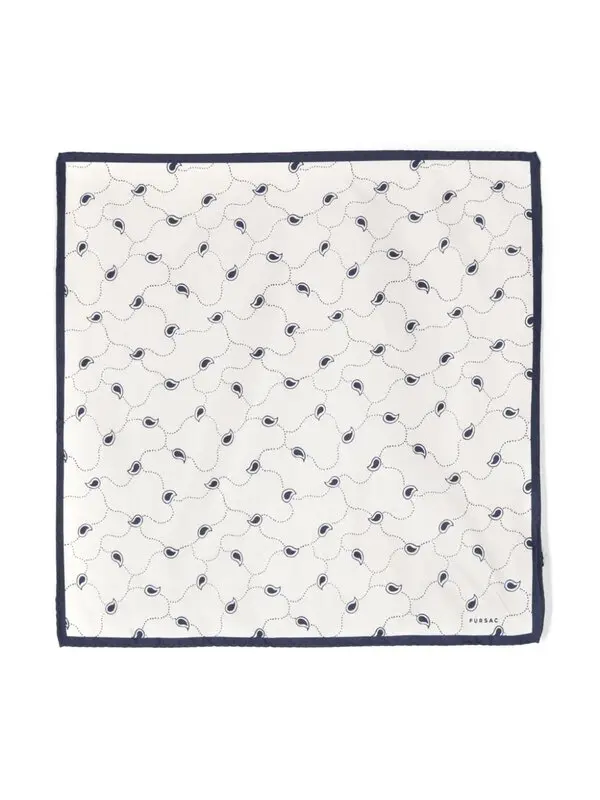 FURSAC Graphic-print Silk Scarf - White
