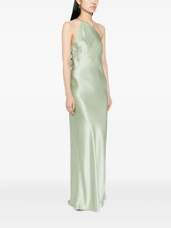 Michelle Mason Single-shoulder Maxi Dress - Green