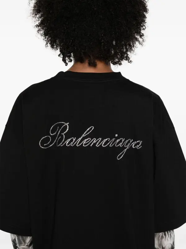 Balenciaga Logo-embellished Cotton T-shirt