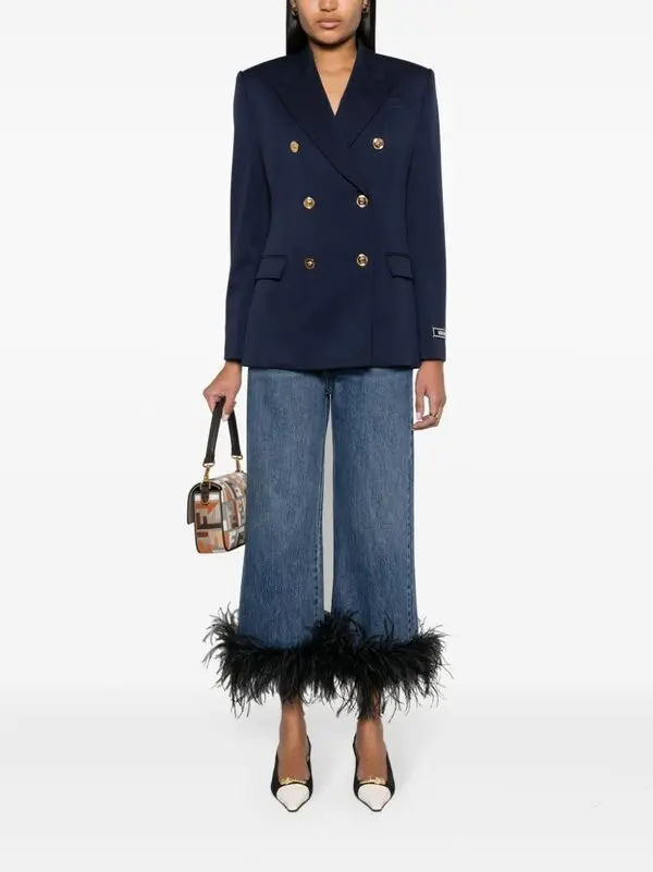 Versace Medusa Head-button Double-breasted Blazer - Blue