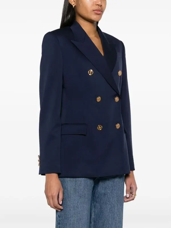 Versace Medusa Head-button Double-breasted Blazer - Blue