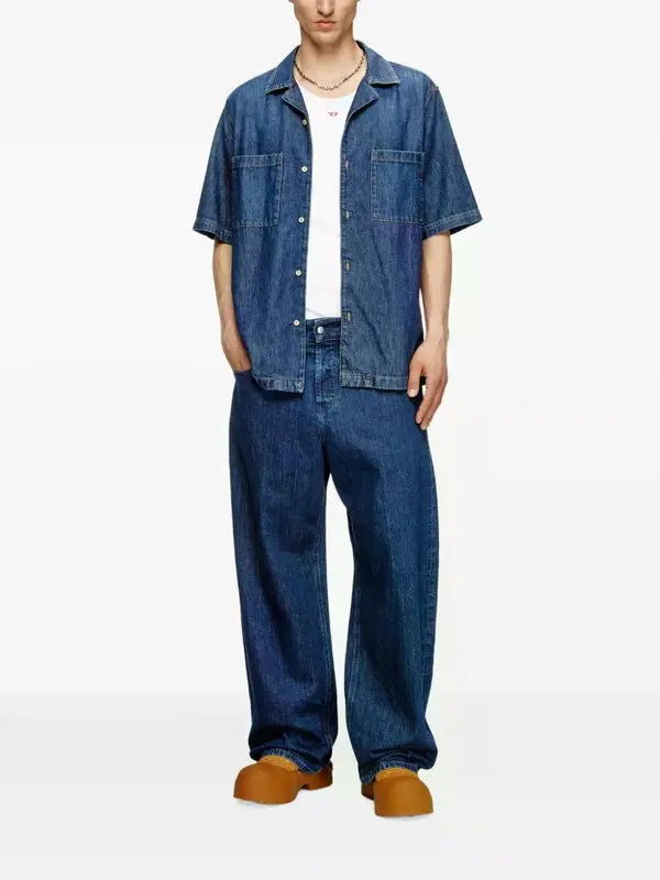 DIESEL® Bowling Shirt In Denim - Blue