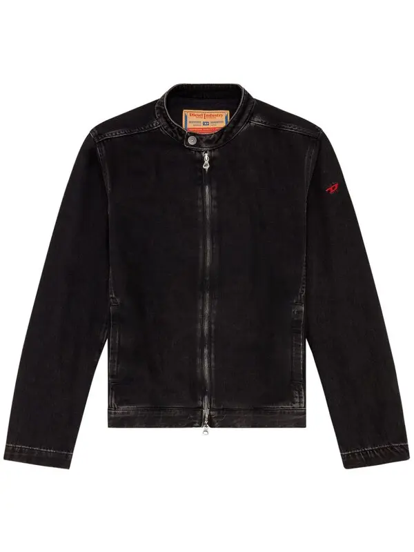 DIESEL® D-glory Denim Moto Jacket - Black