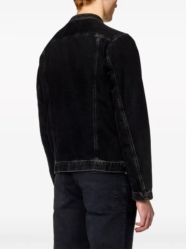 DIESEL® D-glory Denim Moto Jacket - Black