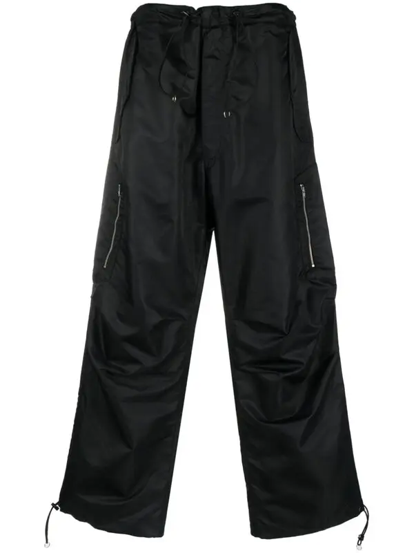 Random Identities Satin-finish Straight Trousers