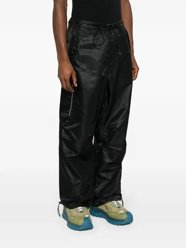 Random Identities Satin-finish Straight Trousers