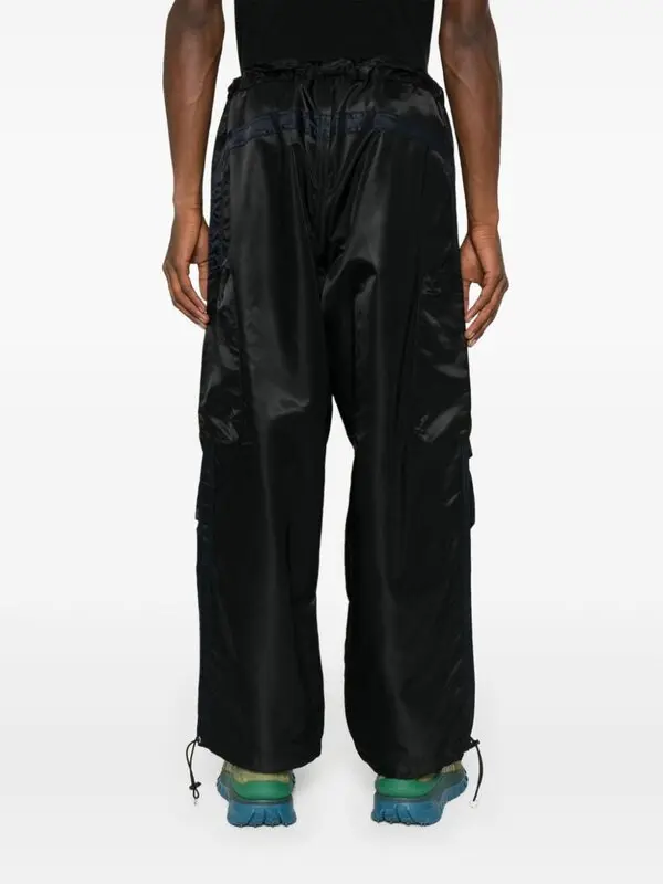 Random Identities Satin-finish Straight Trousers
