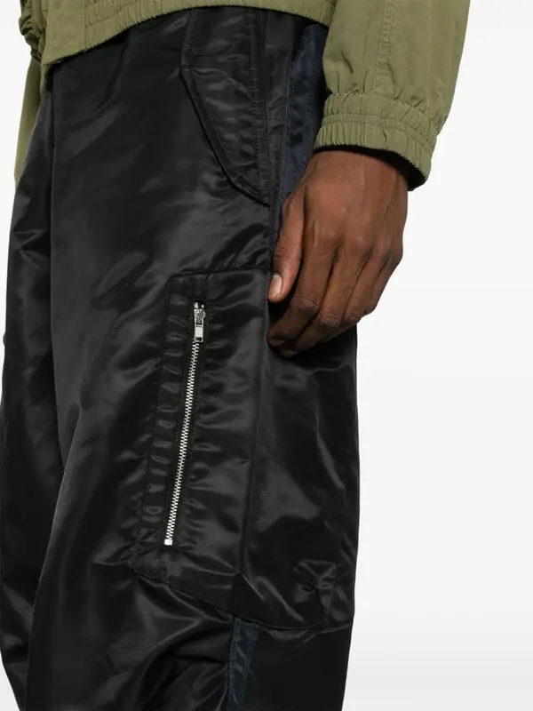 Random Identities Satin-finish Straight Trousers