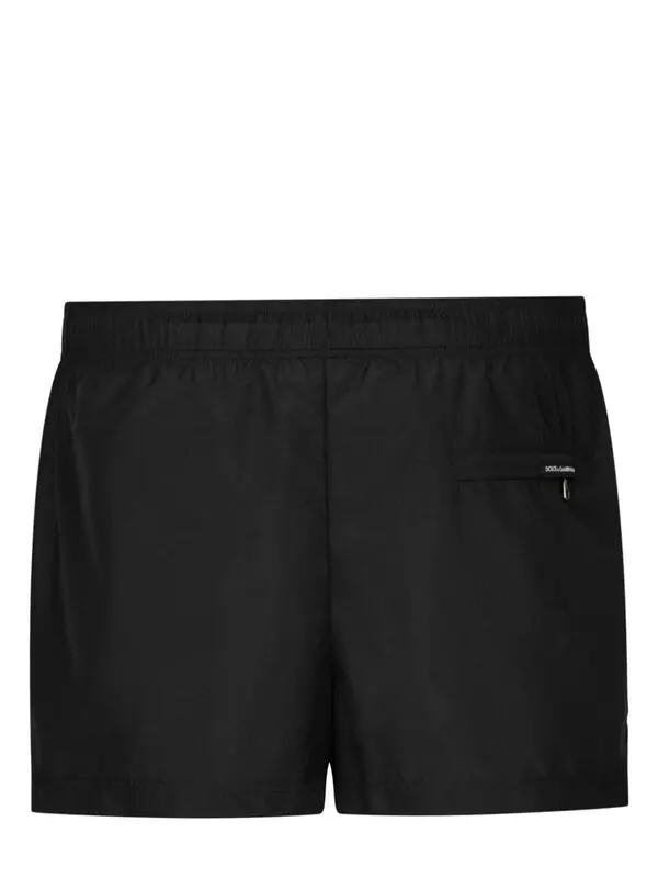 Dolce & Gabbana Logo-print Swim Shorts - Black
