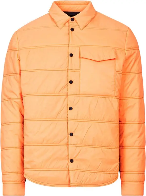 Aztech Mountain Loge Peak Quilted Shirt Jacket - Orange