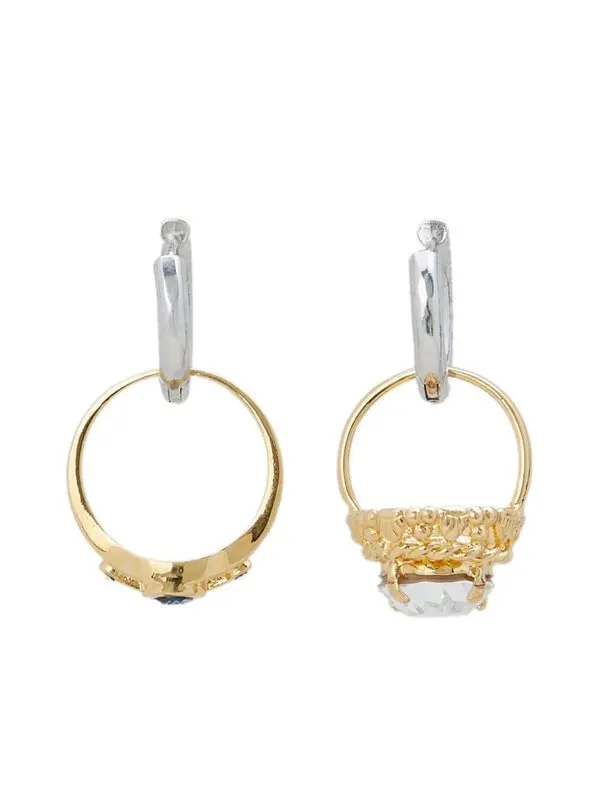 Marni Finger-ring Hoop Earrings