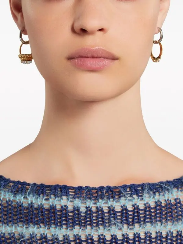 Marni Finger-ring Hoop Earrings