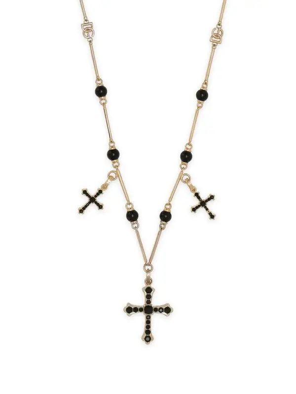 Dolce & Gabbana Cross-charm Rosary Necklace - Gold