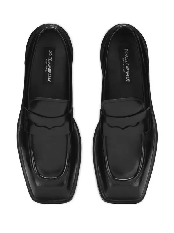 Dolce & Gabbana Square-toe Leather Loafers
