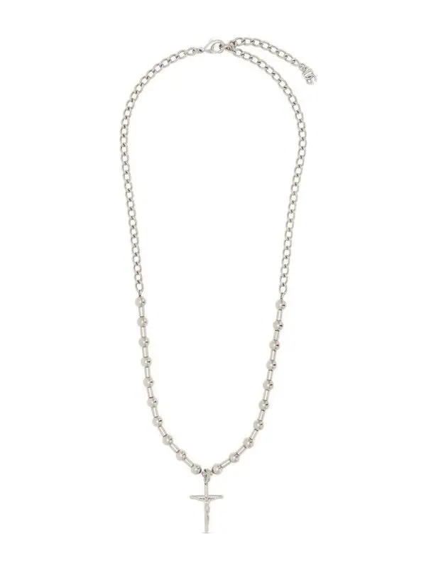 Dolce & Gabbana Cross-pendant Ball-chain Necklace