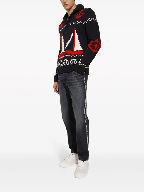 Dolce & Gabbana Intarsia-knit Cotton Jumper