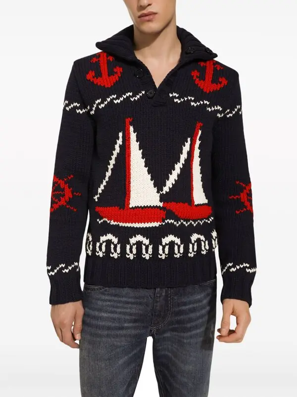 Dolce & Gabbana Intarsia-knit Cotton Jumper
