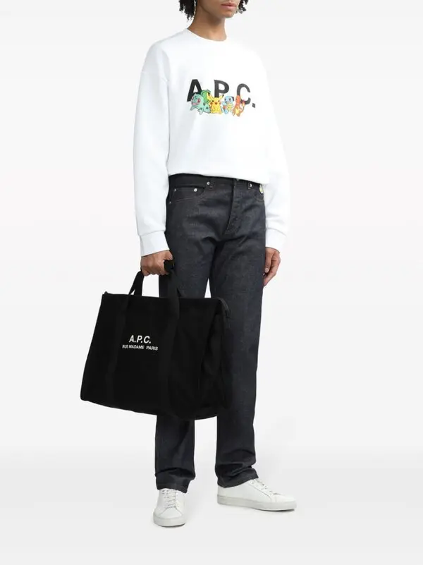 A.p.c. Canvas Tote Bag - Black
