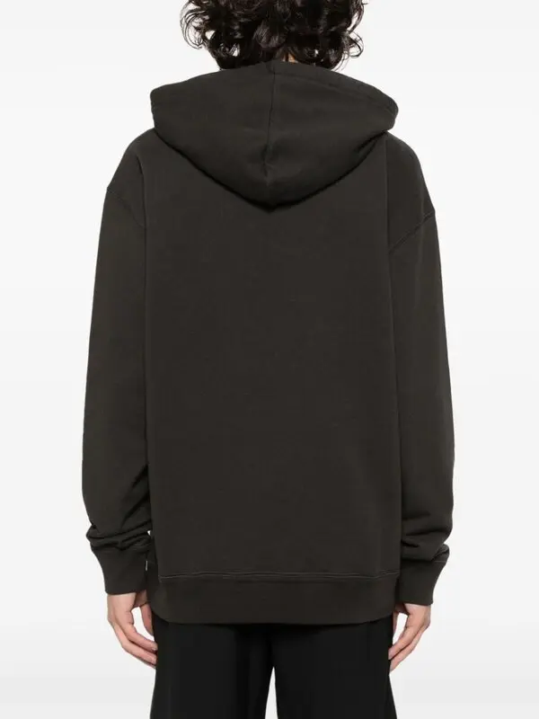 MARANT Matte Logo-appliqué Hooded Sweatshirt - Black
