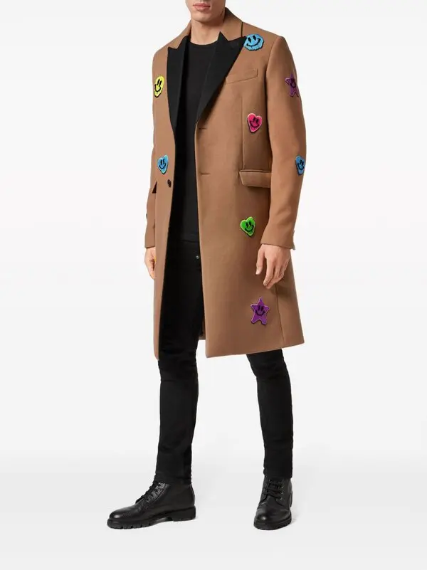 Philipp Plein Multi-patch Single-breasted Coat