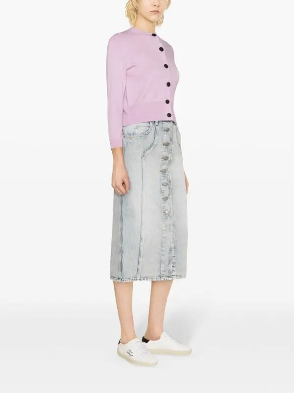 MARANT ETOILE Vandy Midi Denim Skirt - Blue