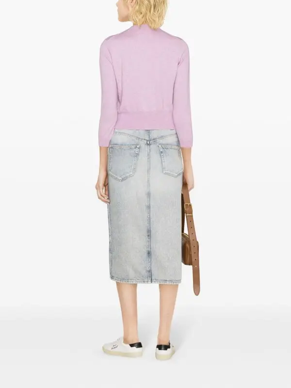 MARANT ETOILE Vandy Midi Denim Skirt - Blue
