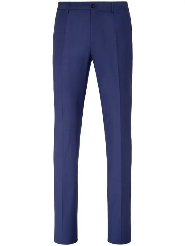 Philipp Plein Pressed-crease Tailored Trousers - Blue