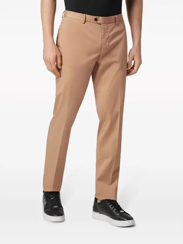 Philipp Plein Pressed-crease Cotton Chinos - Neutrals