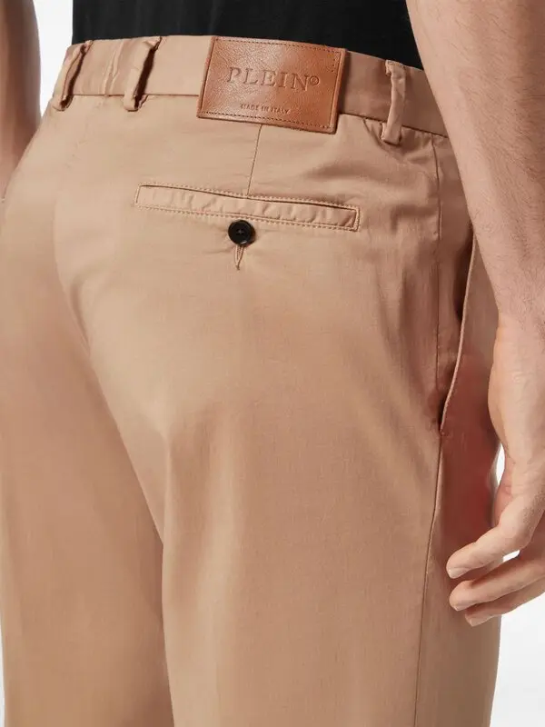Philipp Plein Pressed-crease Cotton Chinos - Neutrals
