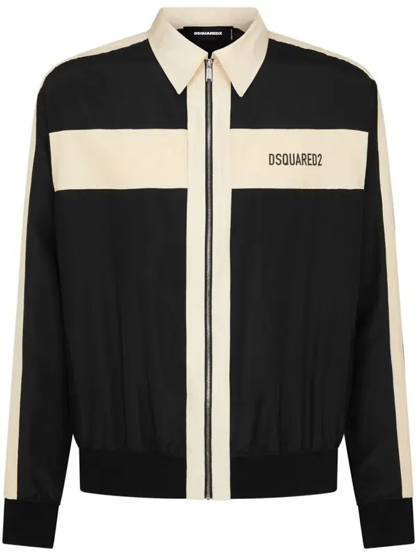 Dsquared2 Logo-print Silk Jacket - Black