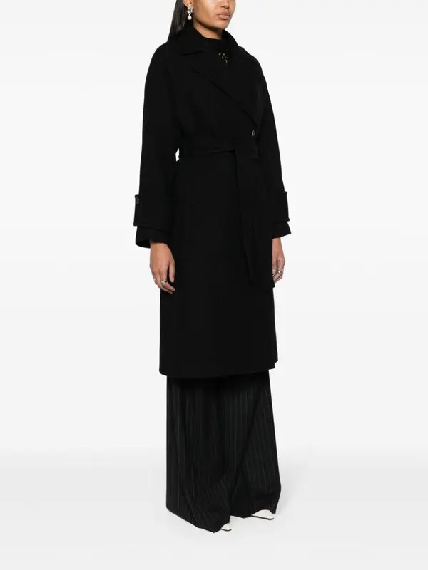 Claudie Pierlot Double-breasted Midi Coat - Black