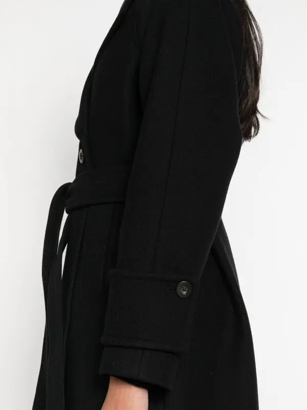 Claudie Pierlot Double-breasted Midi Coat - Black