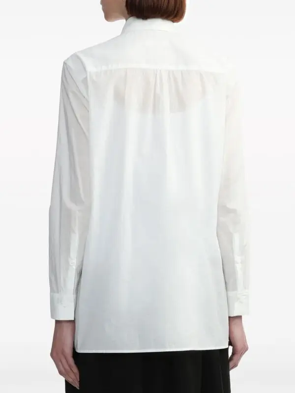 Y’s Ruffle-detailing Cotton Shirt