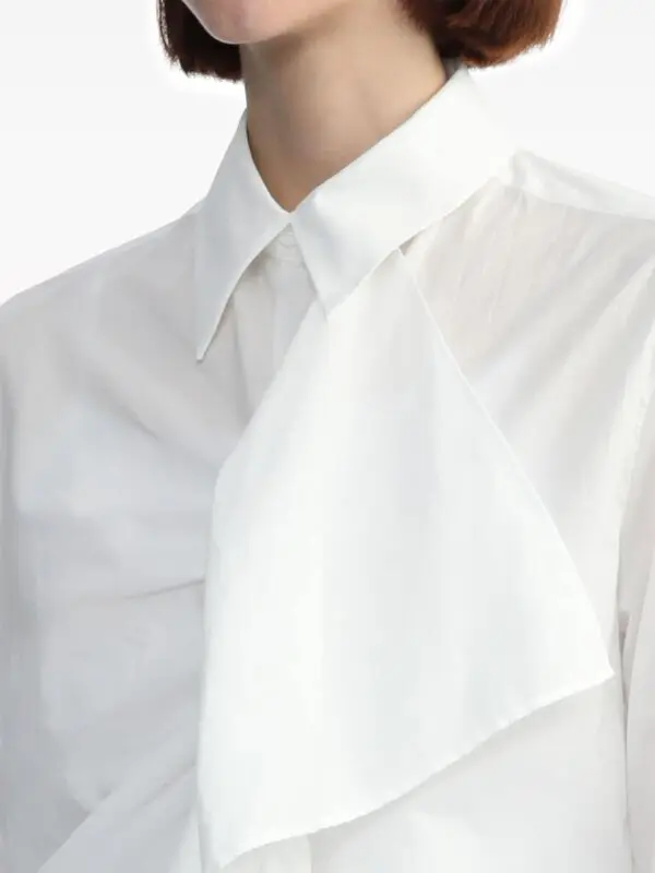 Y’s Ruffle-detailing Cotton Shirt