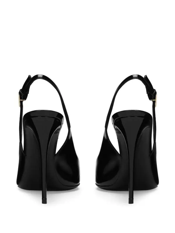 Dolce & Gabbana Dna Patent-leather Slingback Pumps - Black