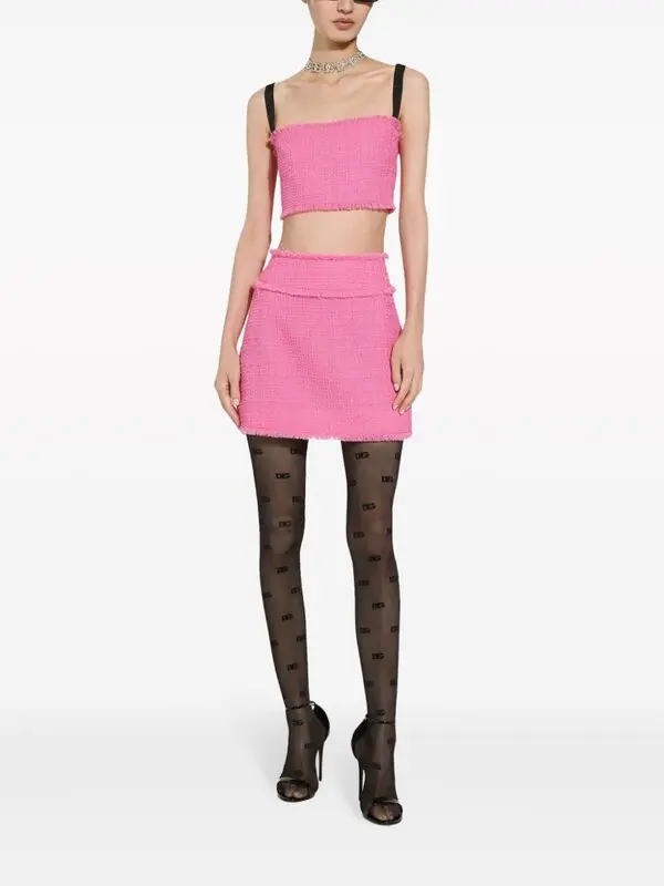 Dolce & Gabbana High-waist Tweed Miniskirt
