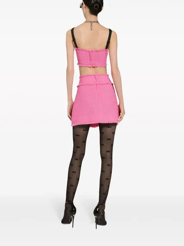Dolce & Gabbana High-waist Tweed Miniskirt