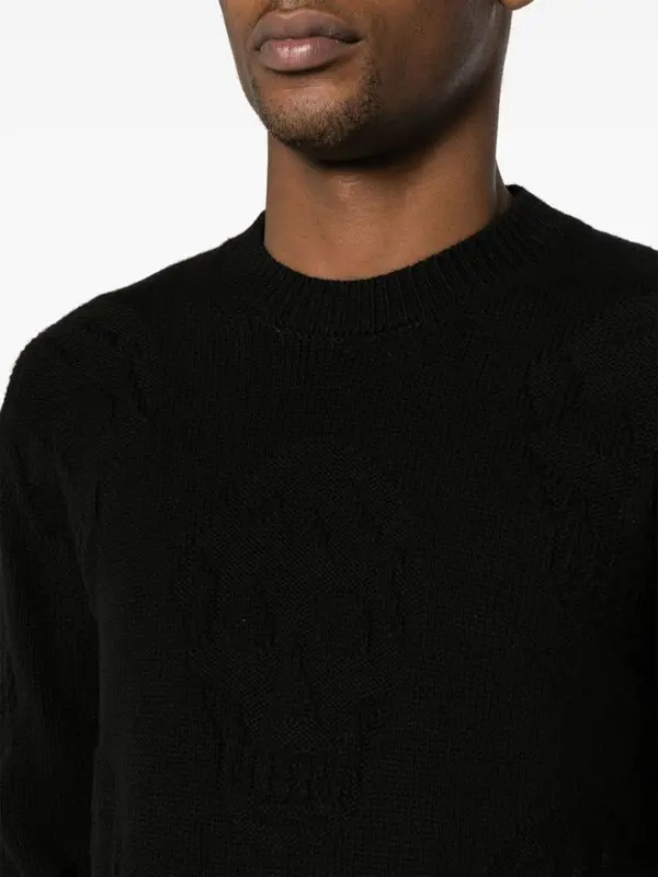 Alexander McQueen Skull-jacquard Cotton Jumper