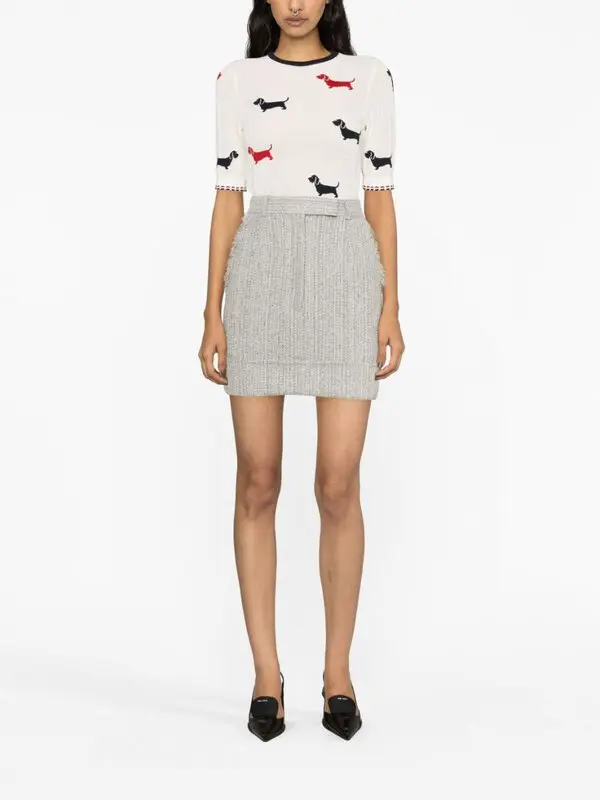 Thom Browne Tweed Mini Skirt