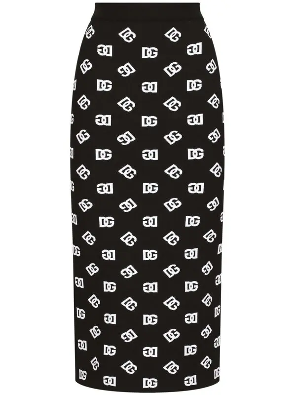 Dolce & Gabbana Jacquard Knitted Midi Skirt