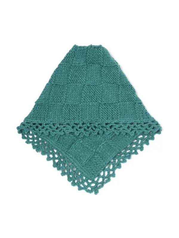 Kiko Kostadinov Aspasia Crochet-Knit Scarf In Blue - 50% Off
